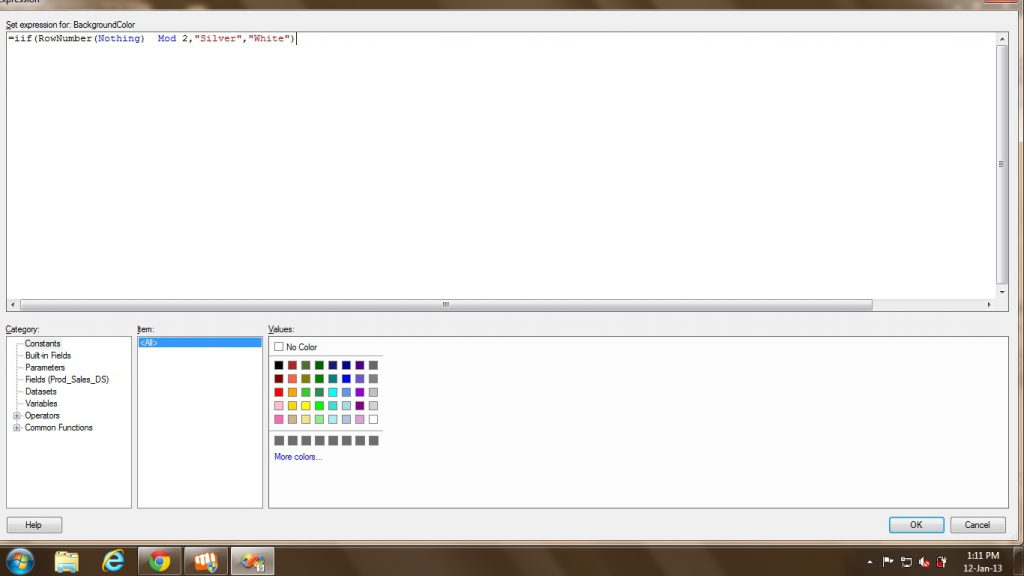 Alternating Table Row Colors in SSRS | Msbi Guide